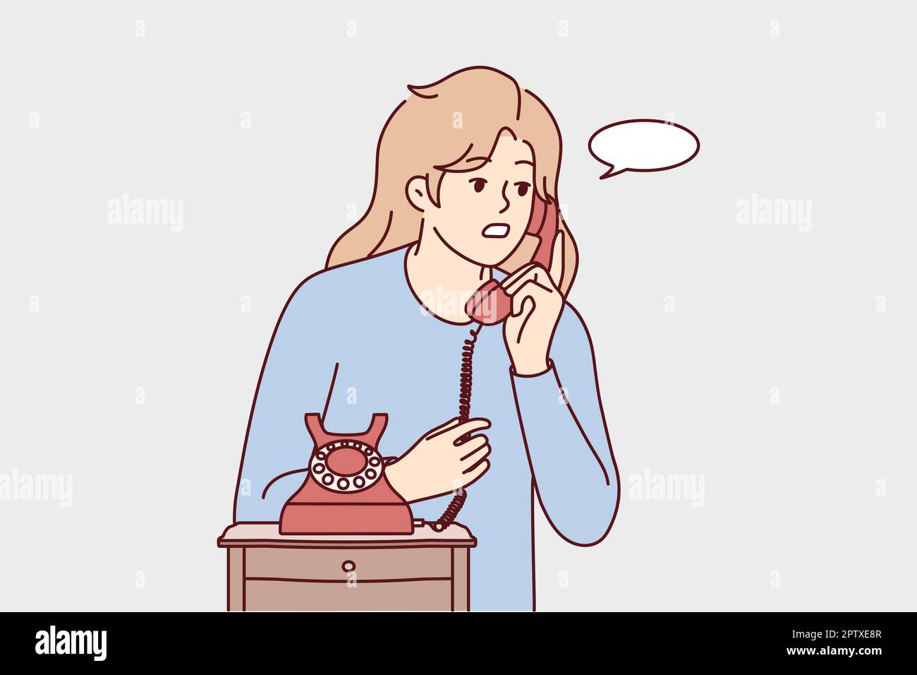 Landline conversation Stock Vector Images - Alamy