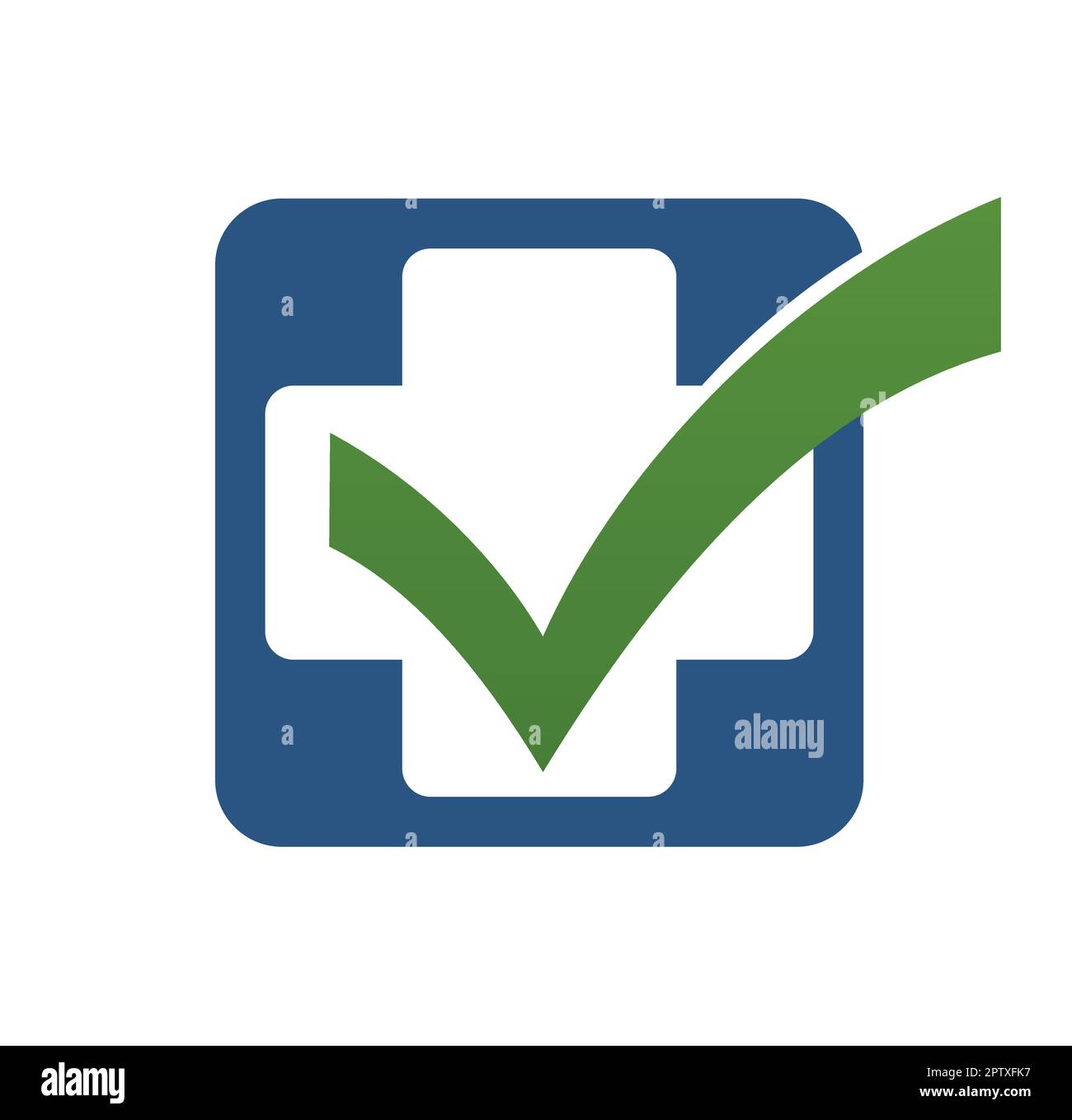 Health Cross with Check Mark Logo Vector Icon Stock Vector Image & Art ...