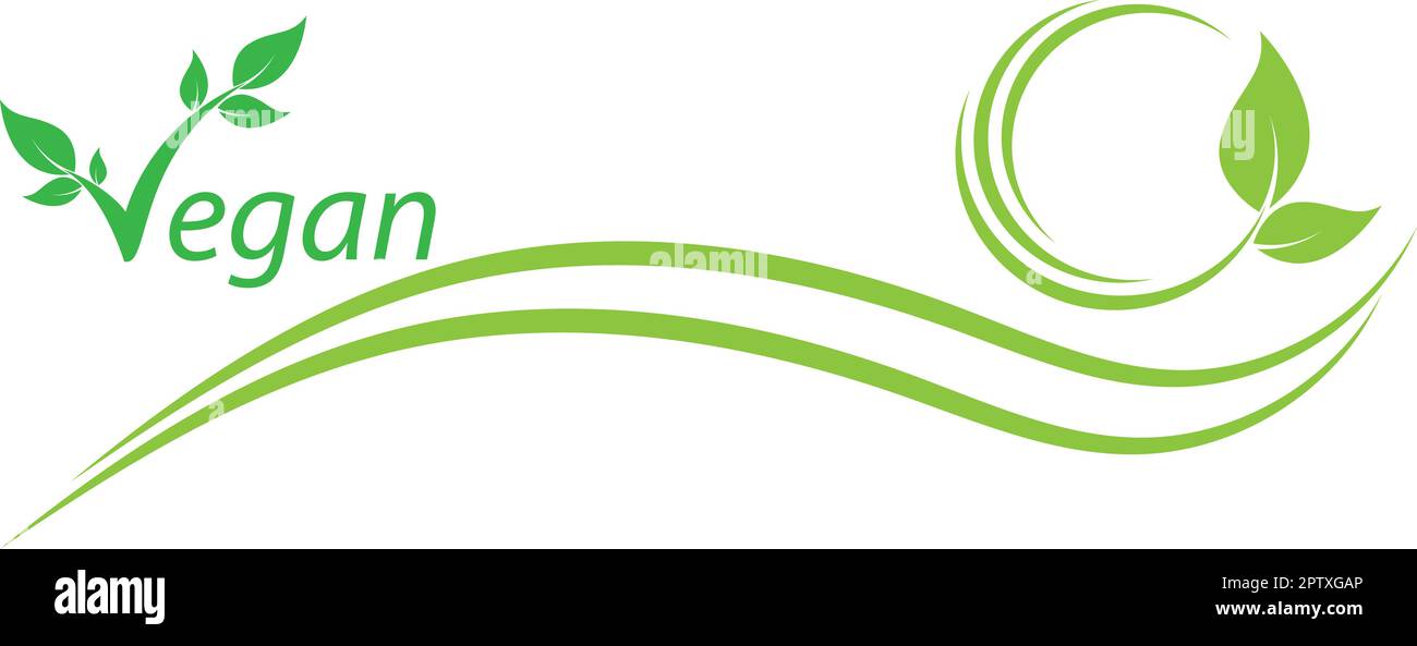 Vegetarian Symbol, Leaves, Vegan, Logo, Background Stock Vector Image ...