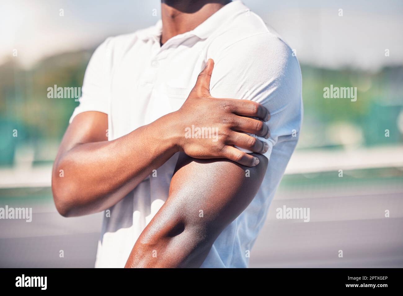 Black man, hand and arm pain from healthcare accident or medical ...