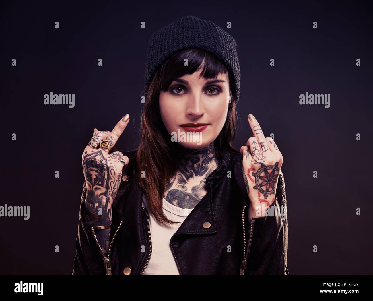 Closeup portrait beautiful young goth hi-res stock photography and ...