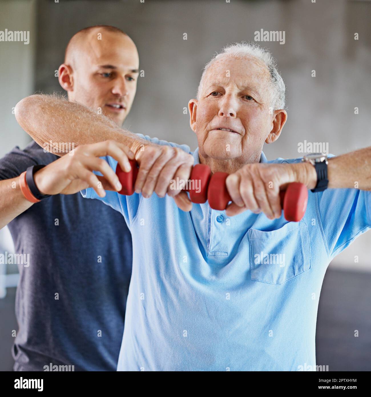 Live long and foster healthy fitness habits. a senior man working out ...