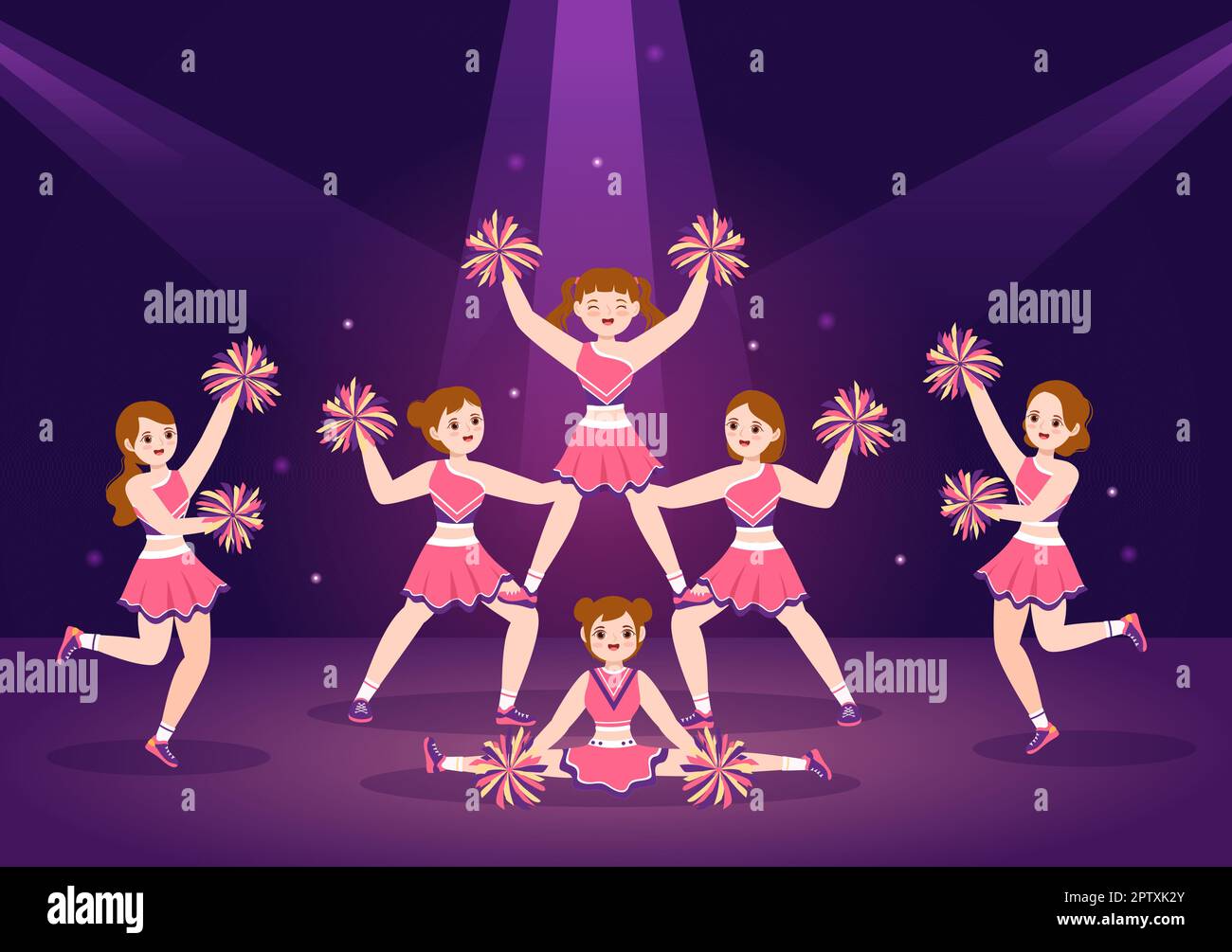 Cartoon girl dancing hi-res stock photography and images - Alamy