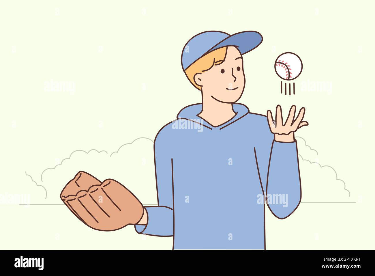 Young athlete smiling Stock Vector Images - Alamy