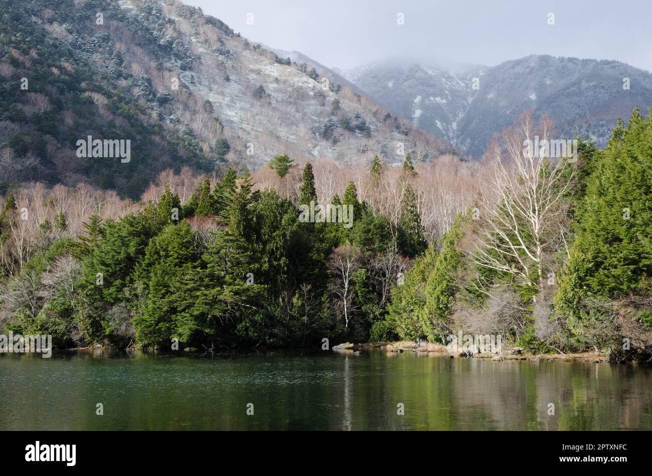 Lake Yunoto in the Nikko National Park. Japan Stock Photo - Alamy