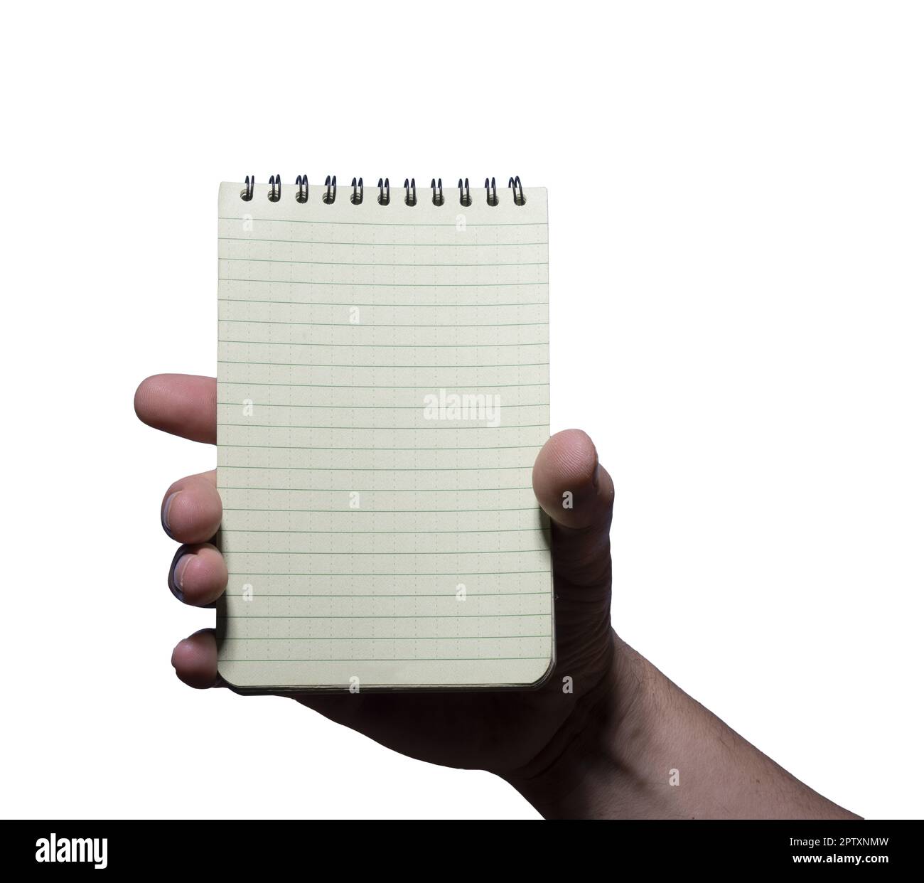 a notepad in a man's hand with the transparent background Stock Photo ...