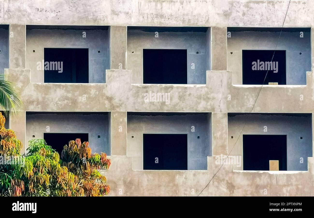 Huge gigantic construction stop building ruin building site in Zicatela ...