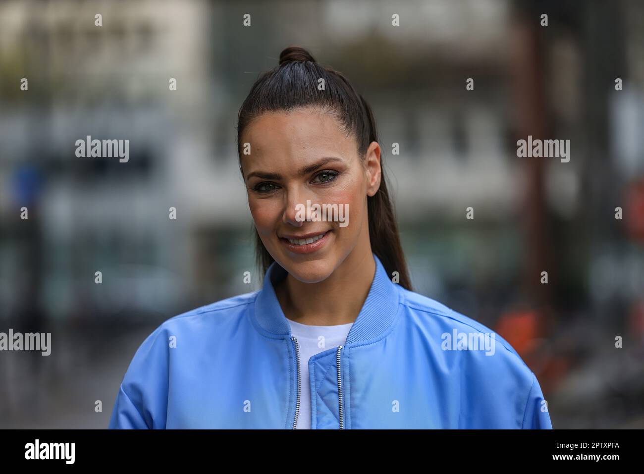 Cologne, Germany. 28th Apr, 2023. Television presenter Esther Sedlaczek ...