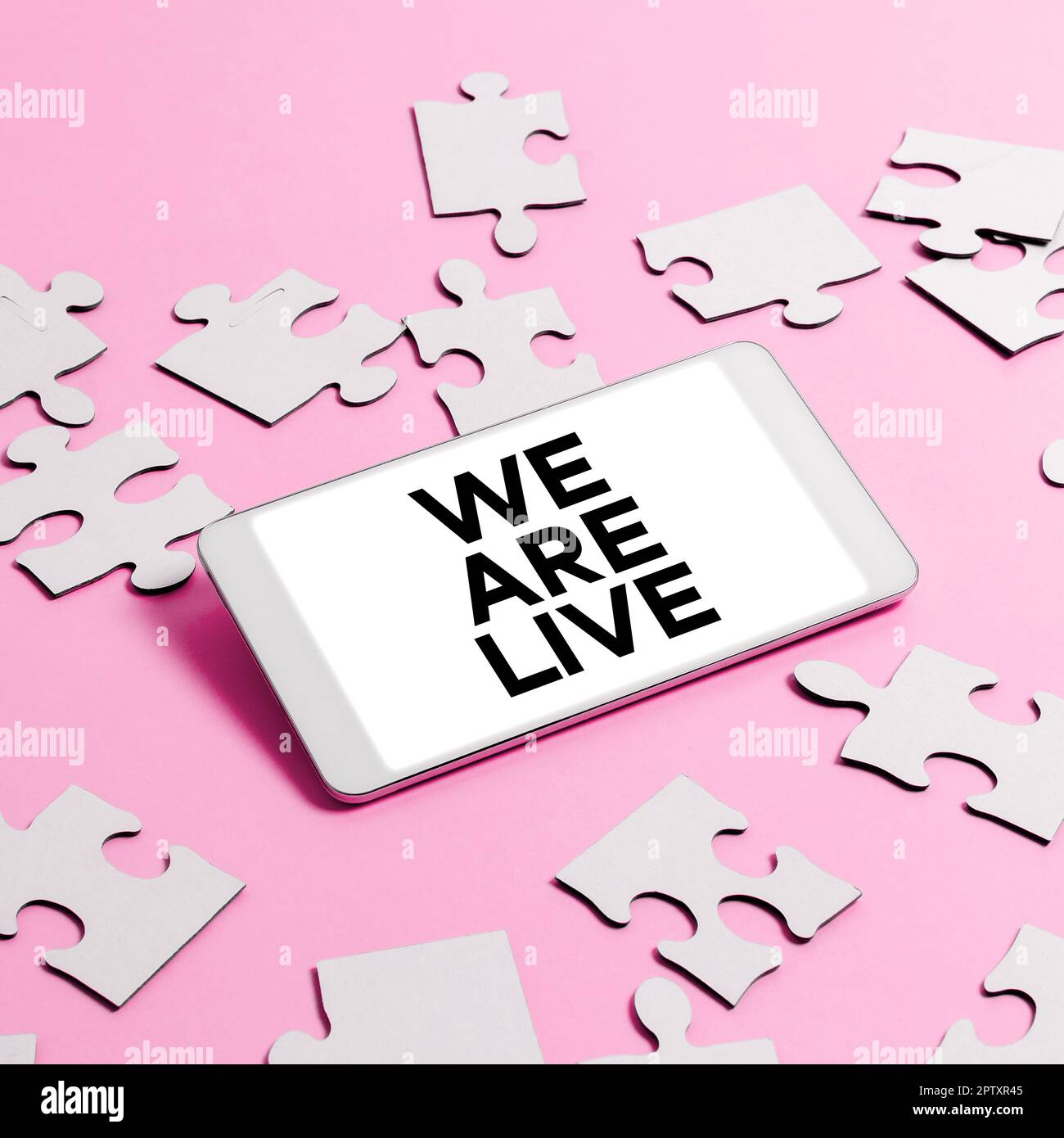 Conceptual display We Are Live, Business approach continuous report or ...