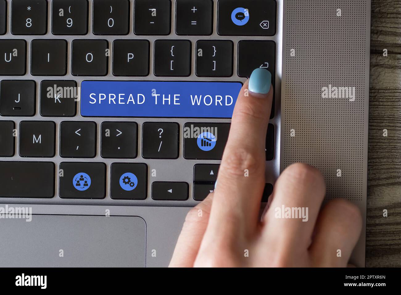 Hand writing sign Spread The Word, Concept meaning share the ...