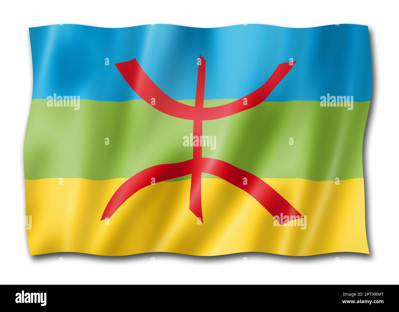 Berber ethnic flag, Africa. 3D illustration Stock Photo - Alamy