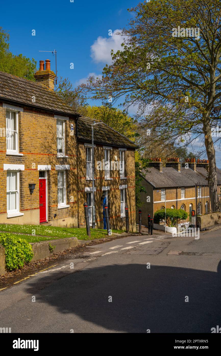 Terraced houses in the Windmill Hill conservation area in Gravesend ...