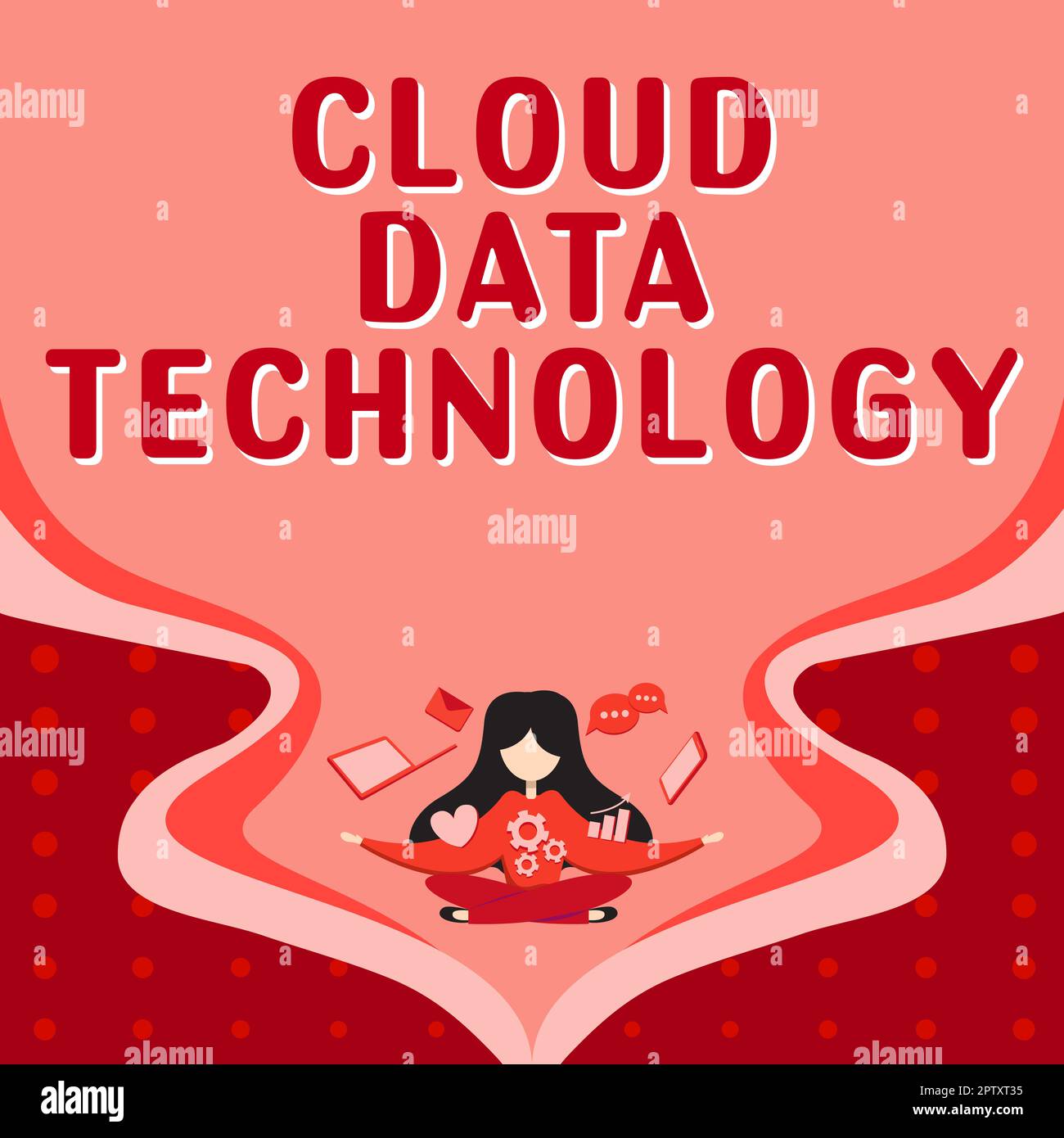 Hand writing sign Cloud Data Technology, Business idea Save and access data and programs over ...