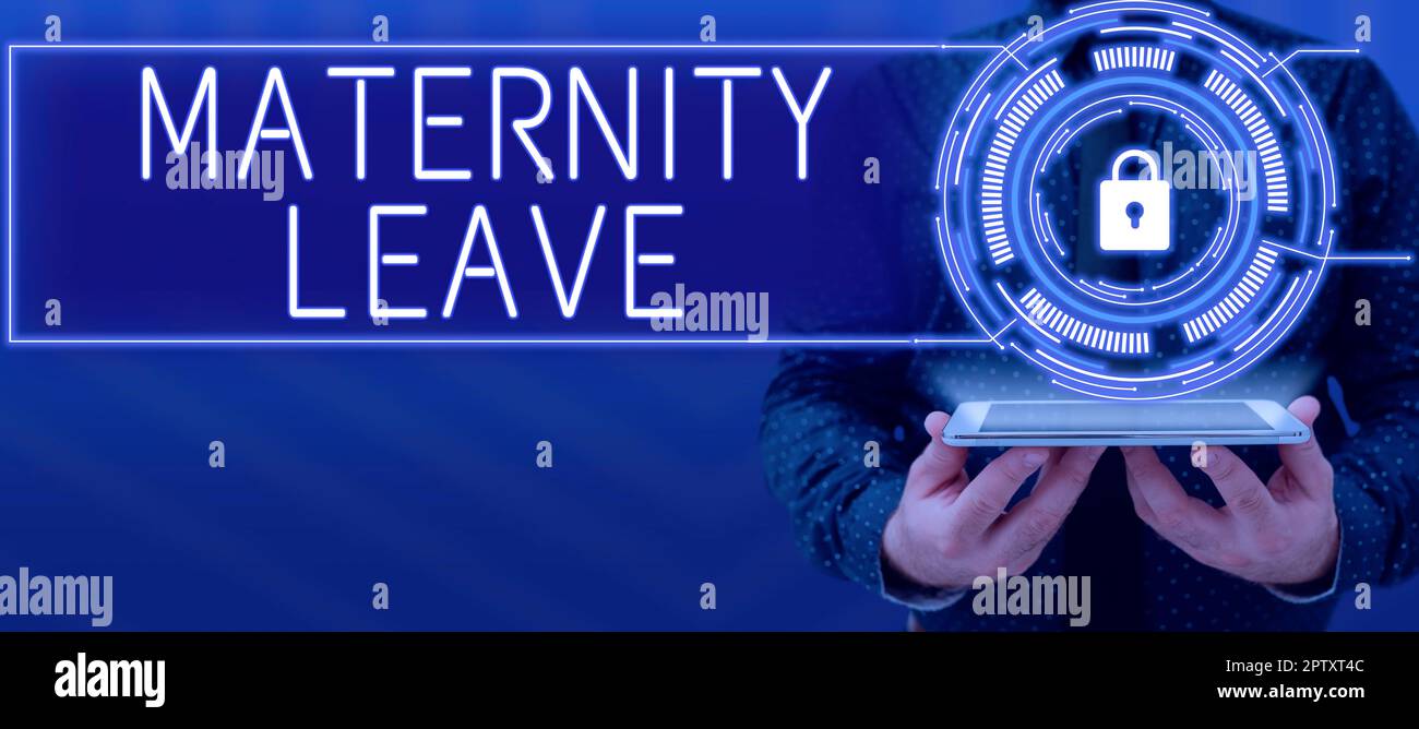 Writing displaying text Maternity Leave, Word Written on the leave of ...