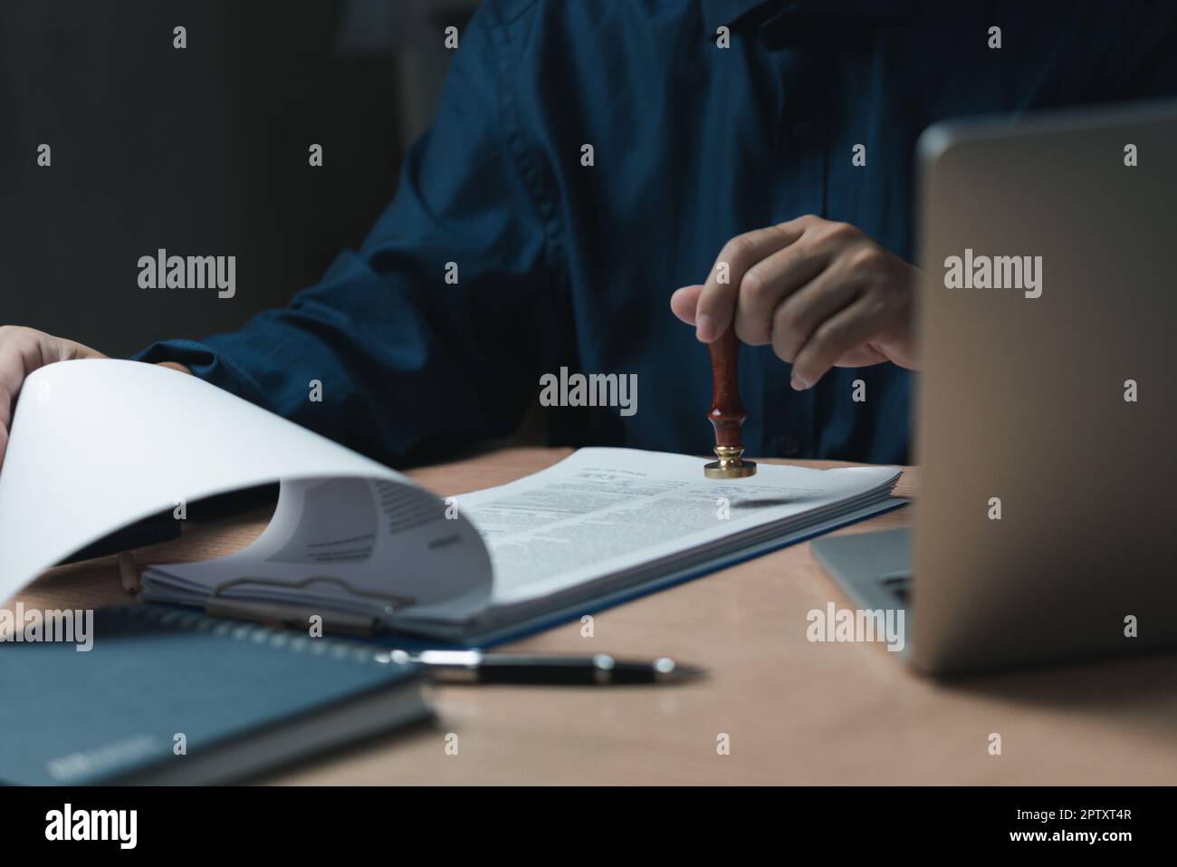 Signing approval record documents stamp confirmation occupation ...