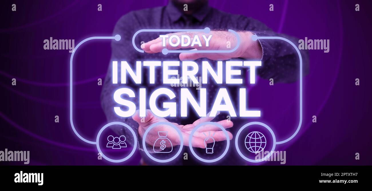 Conceptual display Internet Signal, Internet Concept signal strength ...