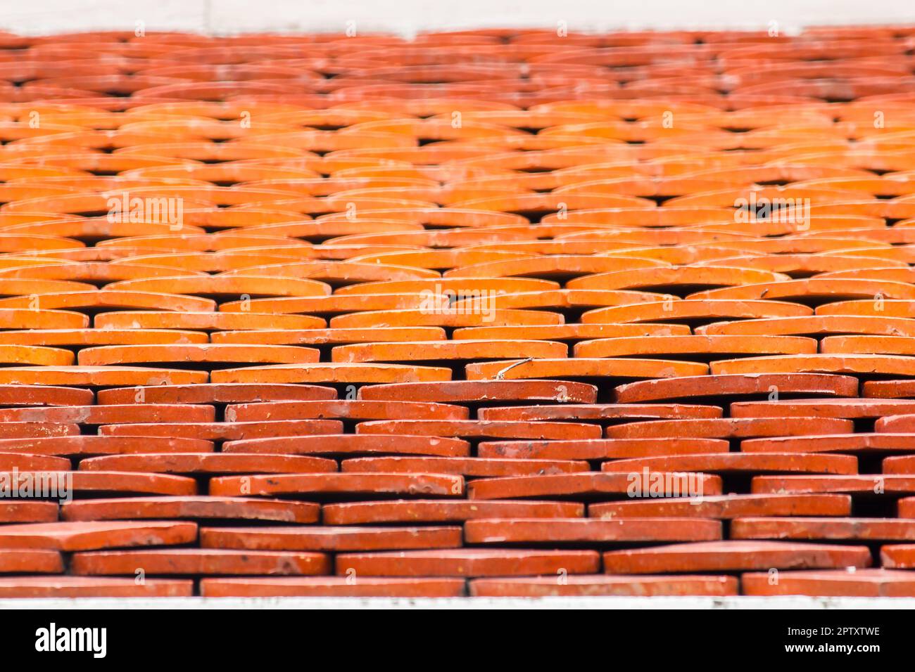 Clay tiles are used to make temple roofs in Thailand Stock Photo - Alamy
