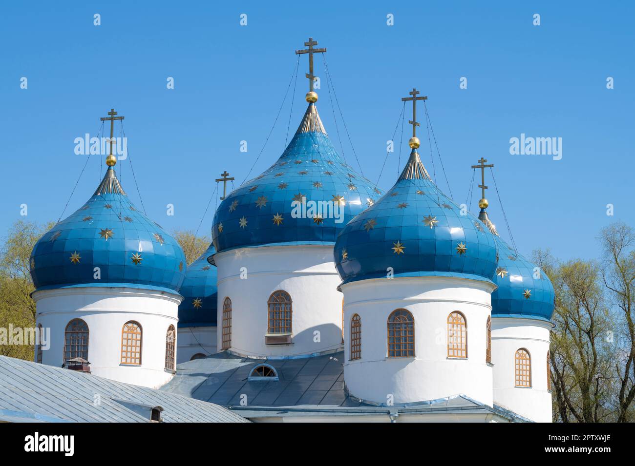 Domes of the ancient cathedral in honor of the Exaltation of the Holy ...