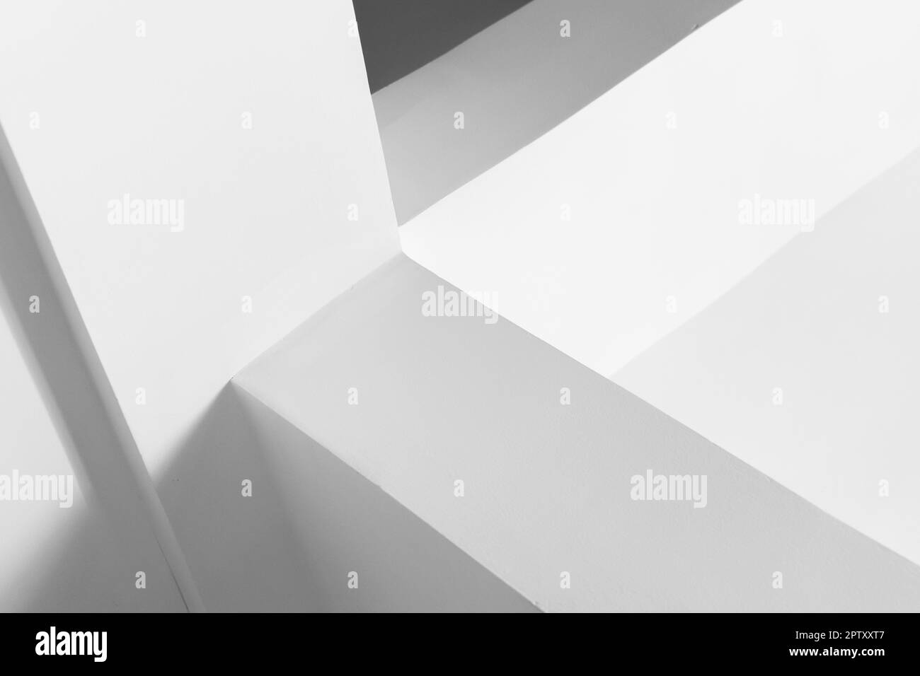 Abstract minimal architecture background, white design elements ...