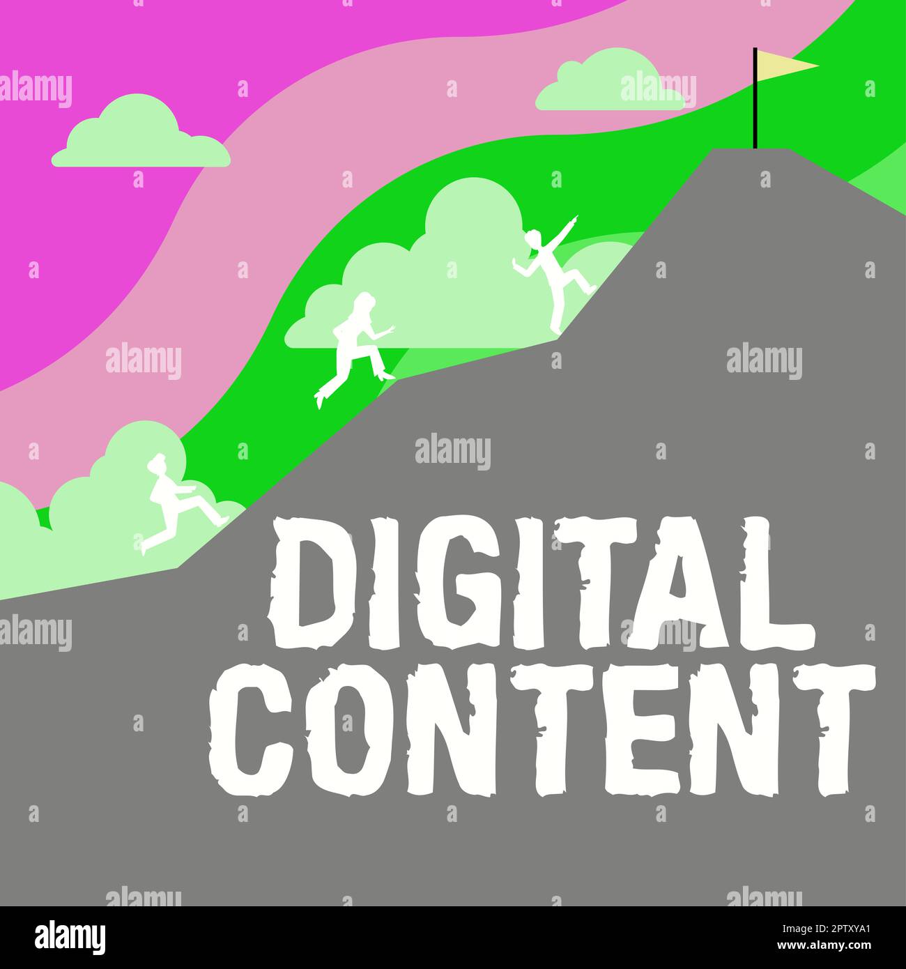 Conceptual caption Digital Content, Concept meaning any content that exists in the form of ...