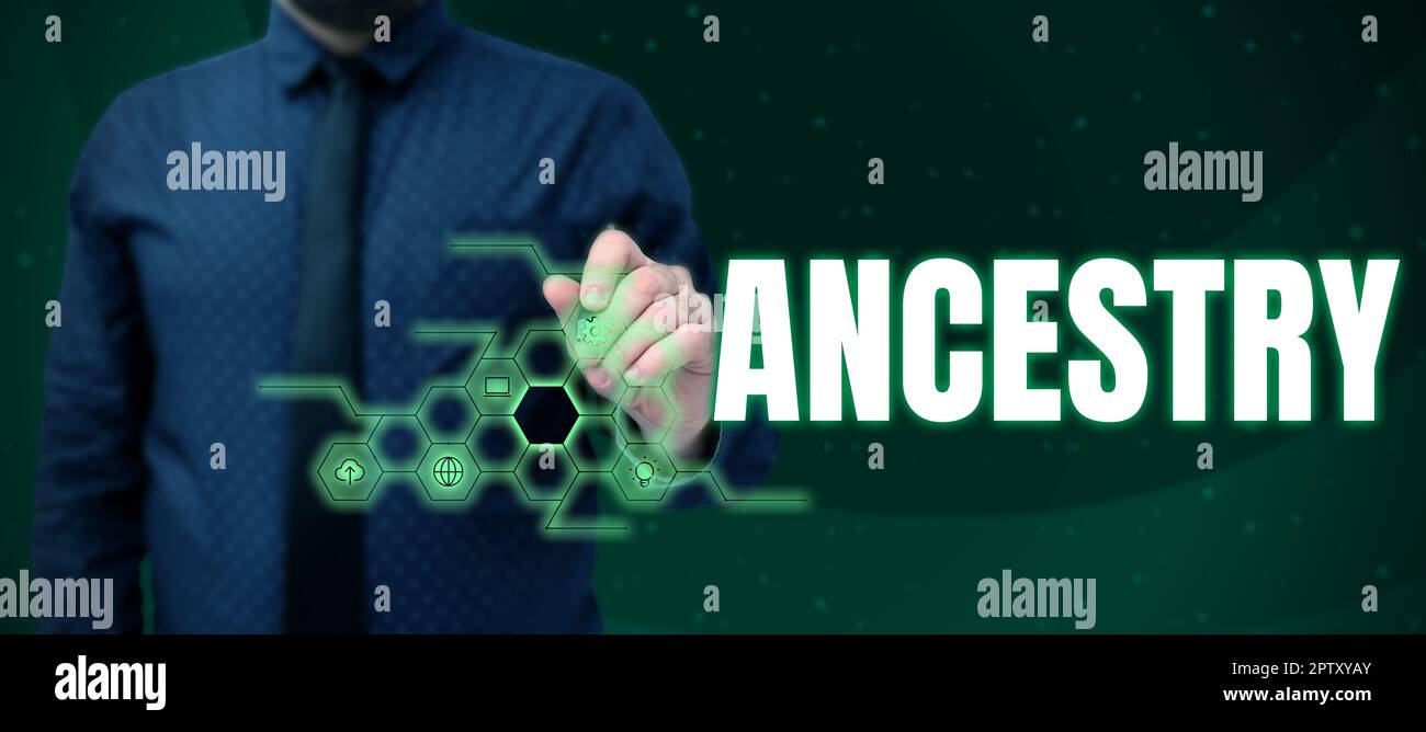 Conceptual display Ancestry, Conceptual photo the history or ...