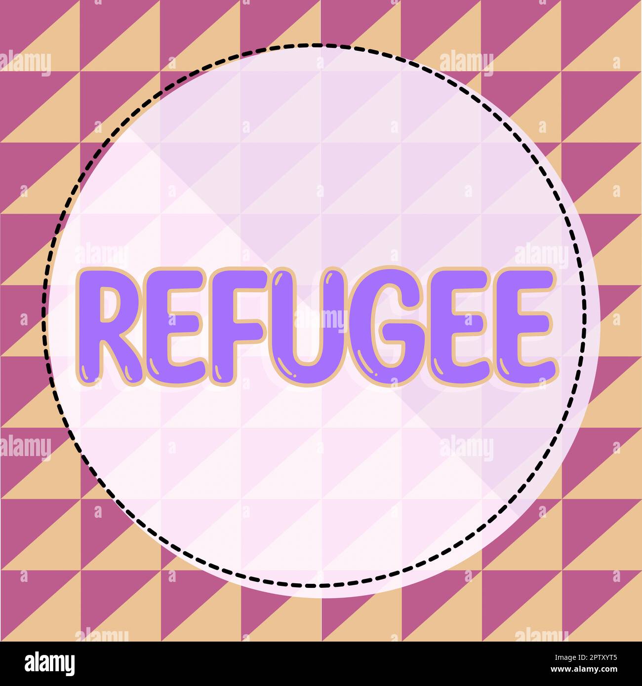 Text sign showing Refugee, Concept meaning refer to movements of large ...
