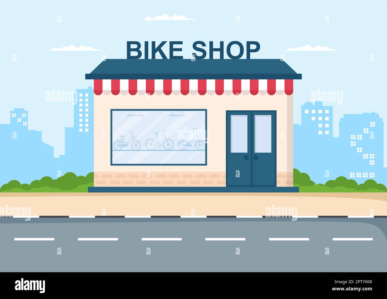 Bike Shop with Shoppers People Choosing Cycles, Accessories or Gear ...