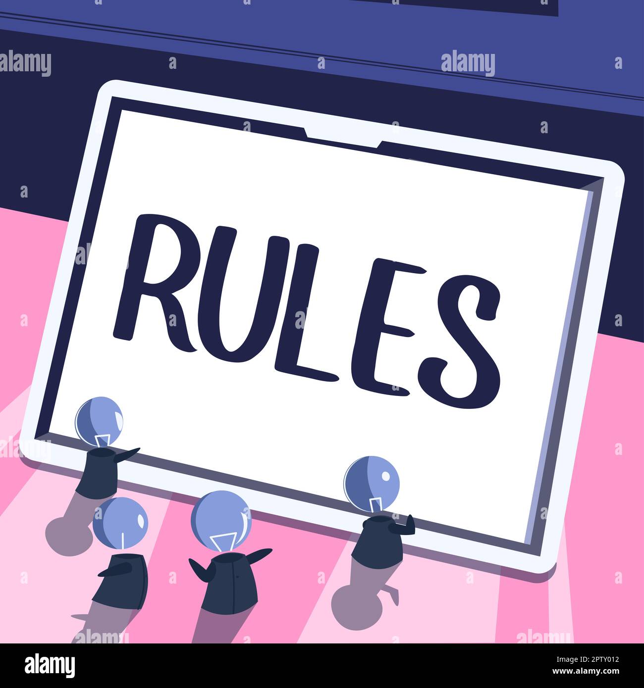 Text sign showing Rules, Business overview exercise ultimate power ...