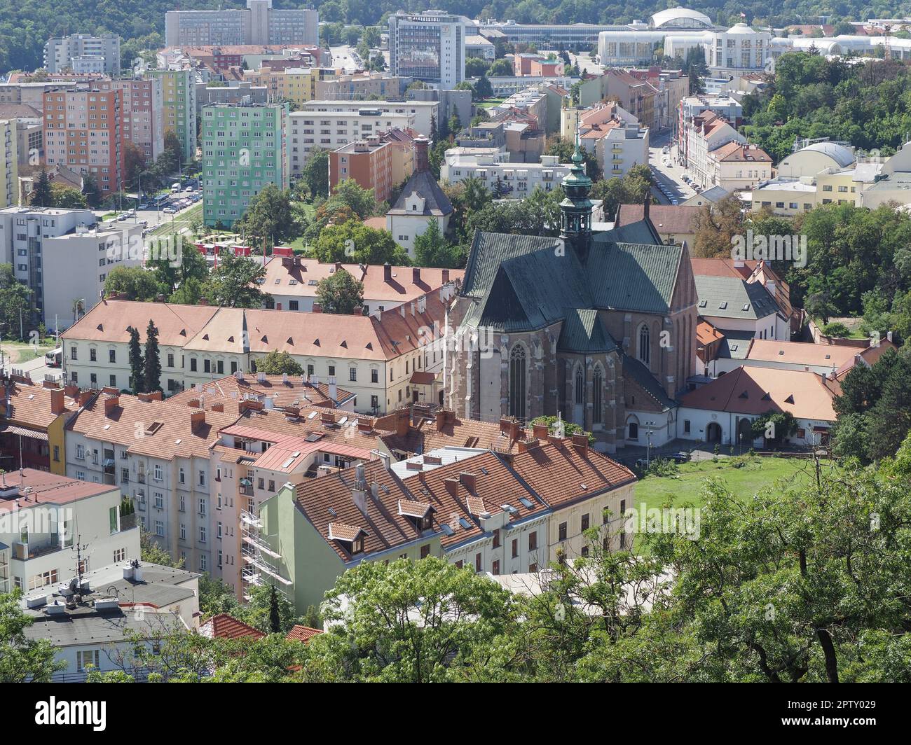 Aerial view of the city in Brno, Czech Republic Stock Photo - Alamy