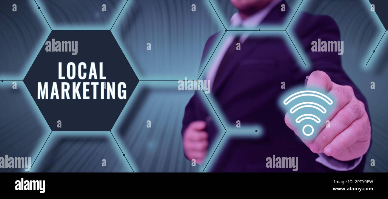 Handwriting text Local Marketing, Internet Concept targets customers by ...