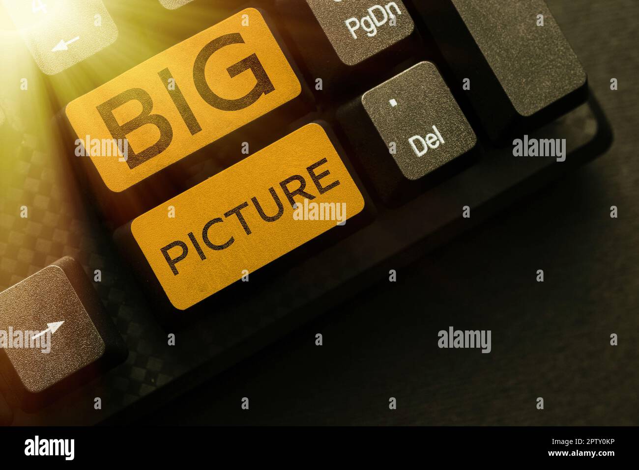 Hand writing sign Big Picture, Word Written on most important facts ...