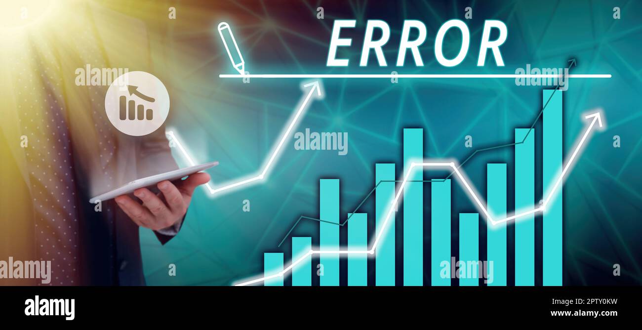 Text caption presenting Error, Concept meaning mistake Condition of ...