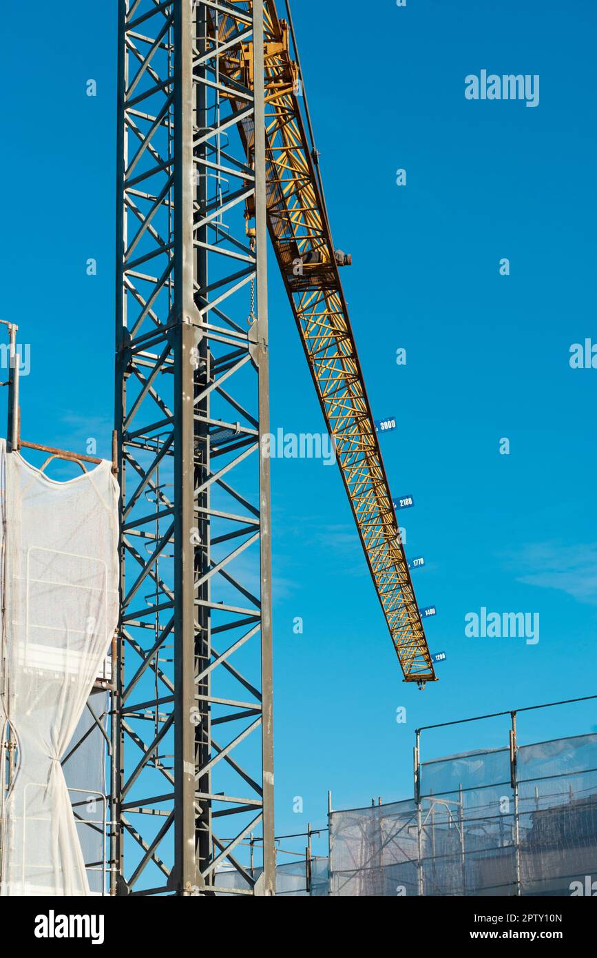 Worksite and Crane Stock Photo - Alamy