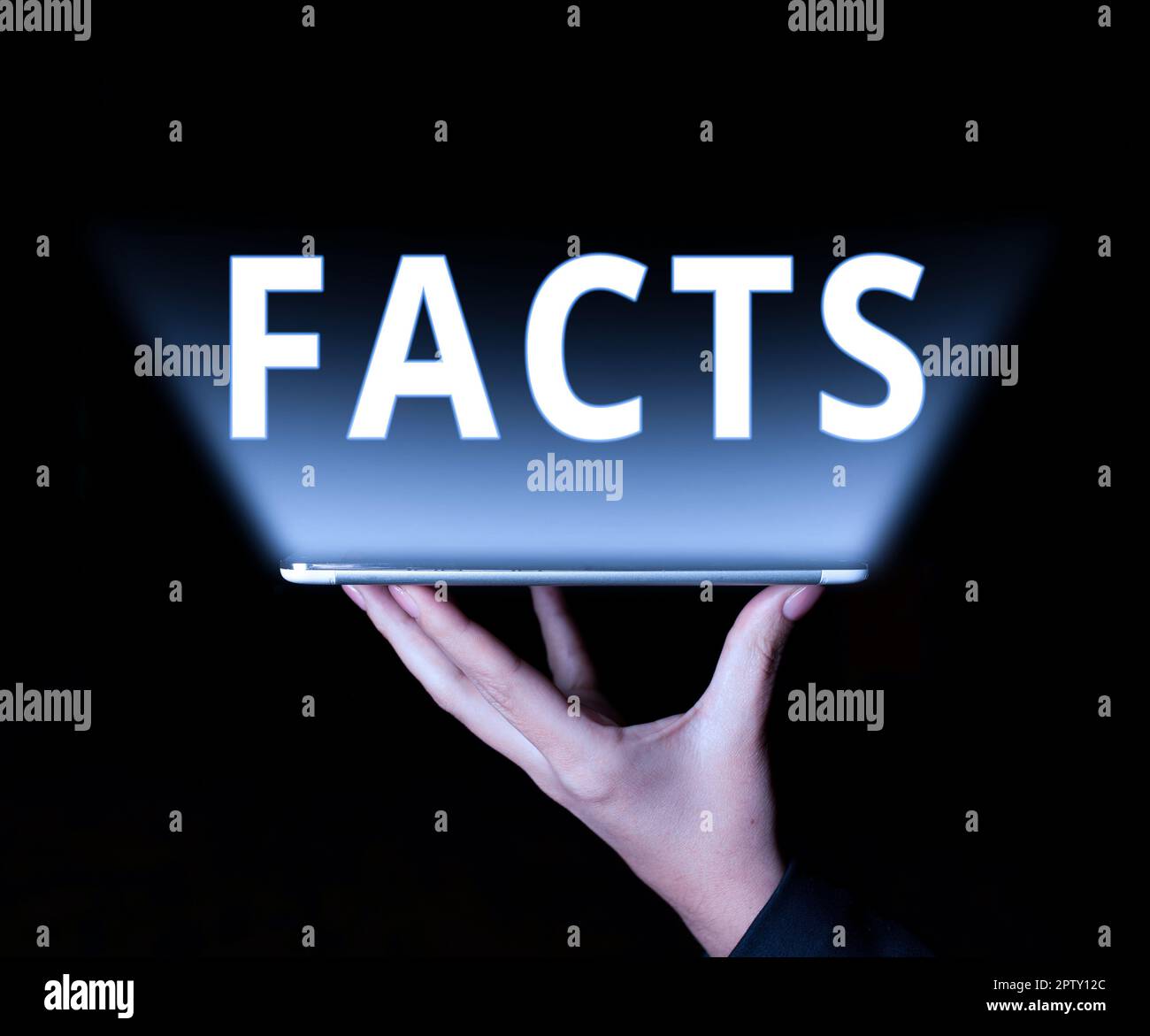 Handwriting text Facts, Business idea information used as evidence or ...