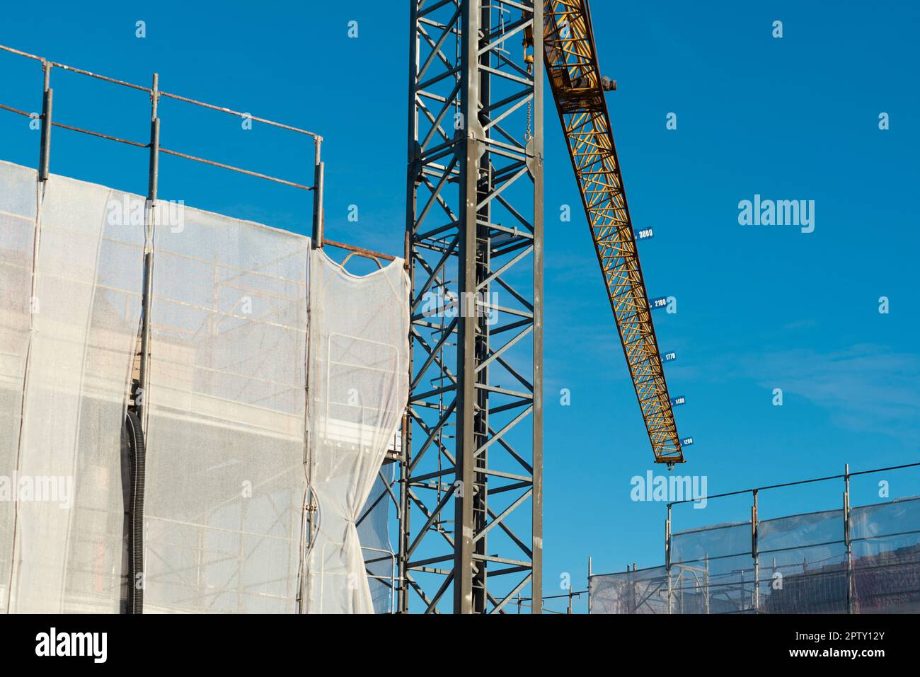 Worksite and Crane Stock Photo - Alamy