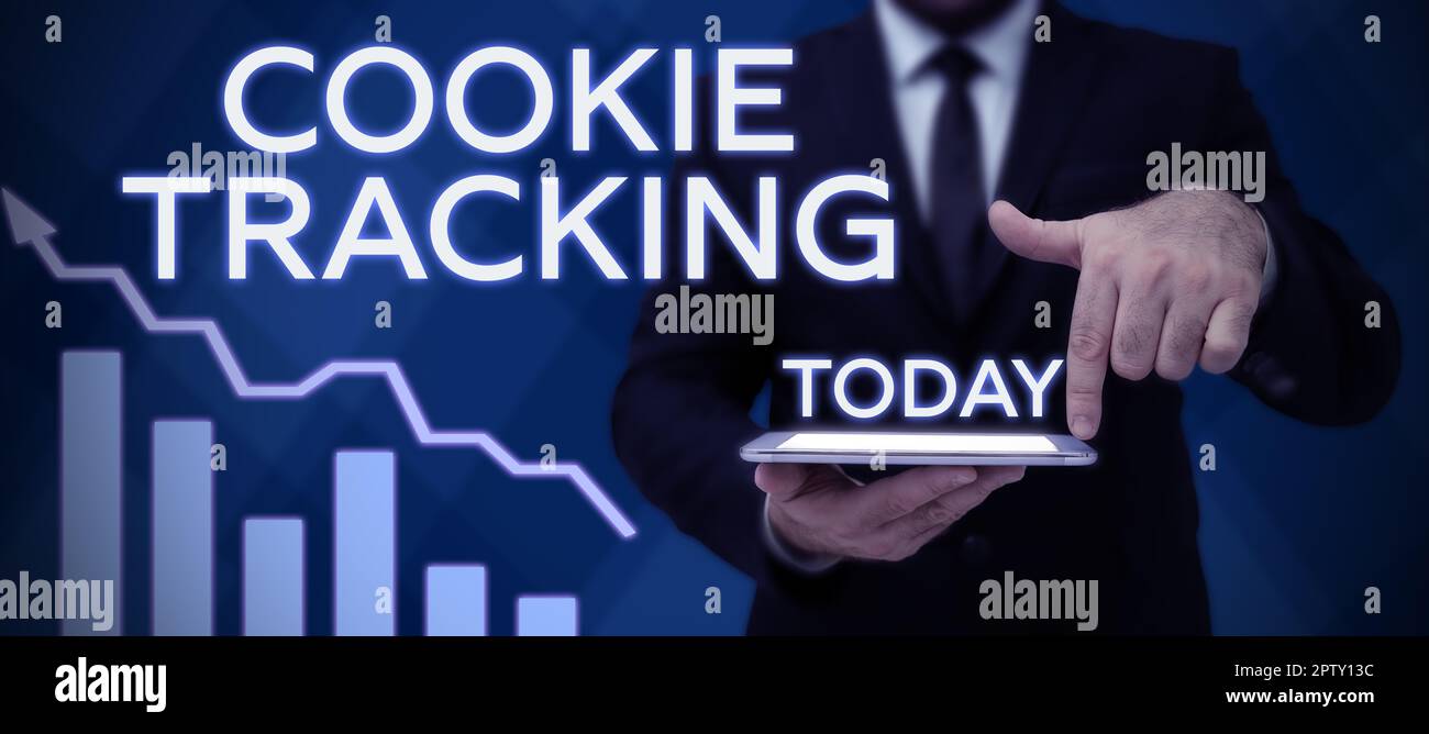 Conceptual caption Cookie Tracking, Word Written on Data stored in the ...