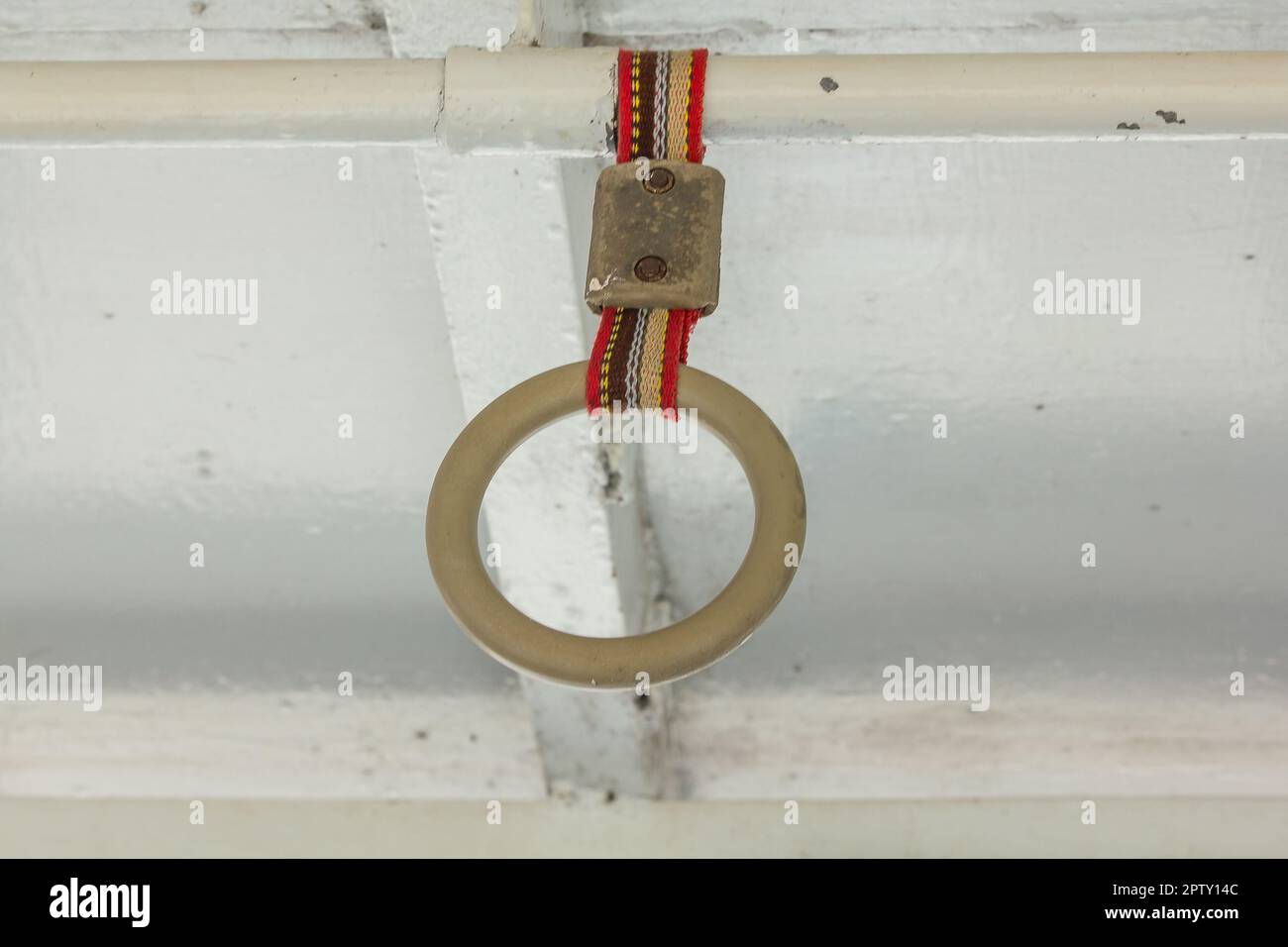 Hand ring for grip With the steel beam of the ship Stock Photo - Alamy