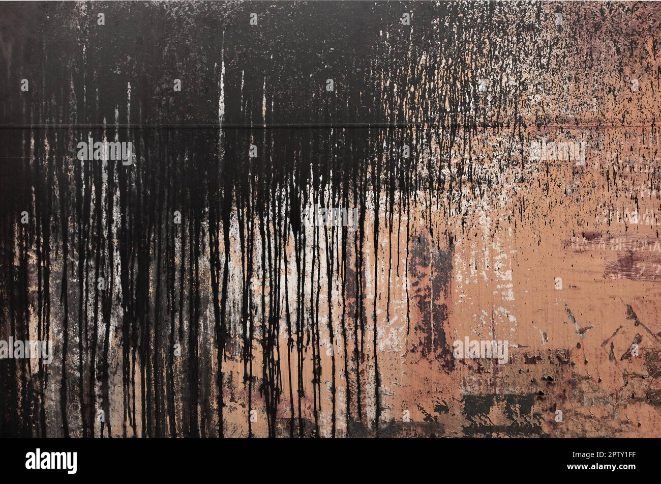 Rusty metal texture with scratched surface. Old painted metal wall with ...