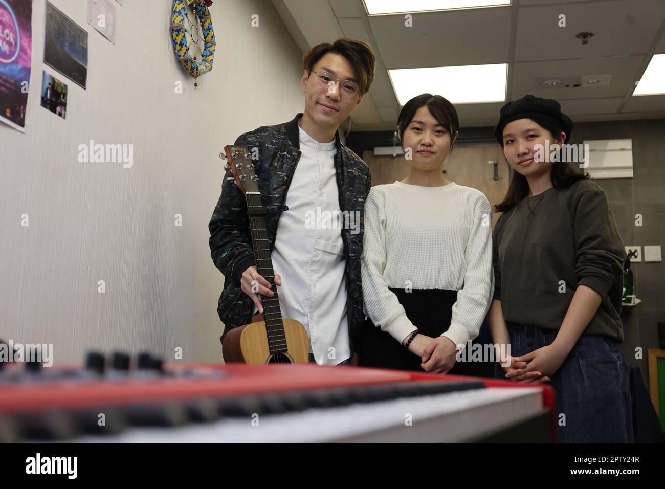 (L to R) Heyson Tsang Yui-hei, Hailey Yam Yi and Vicky Wan Wing-ki ...