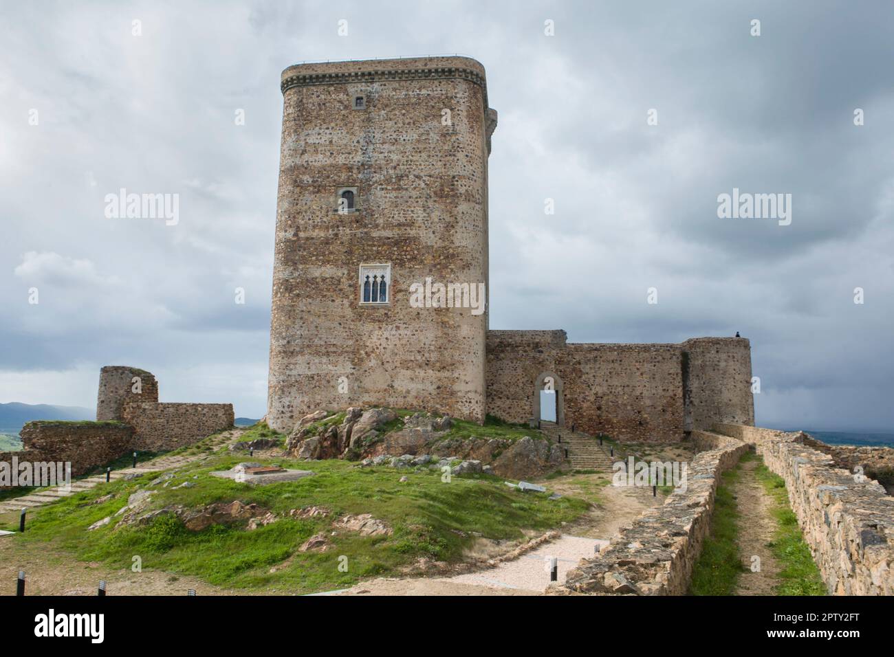 Stronghold of Feria, Badajoz, Spain. One of the most remarkable castle ...