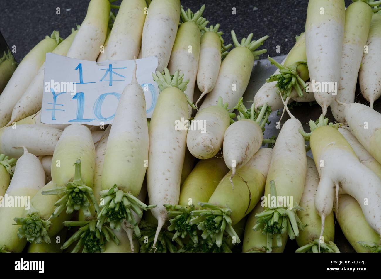 Daikon sales stand. Chuzenji Onsen. Nikko National Park. Tochigi ...