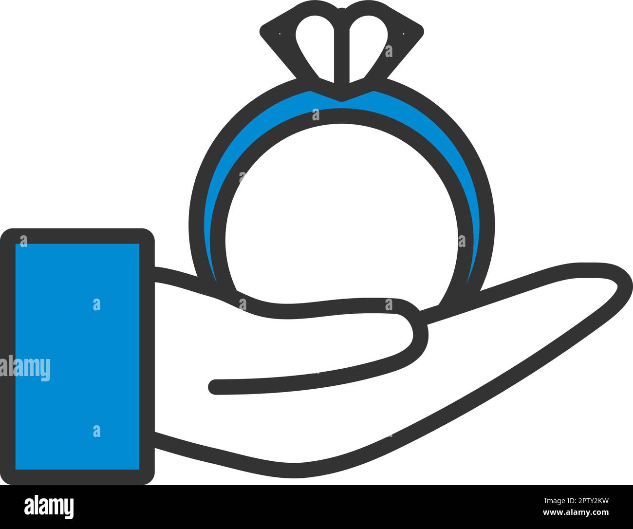 Hand Present Heart Ring Icon Stock Vector Image & Art - Alamy