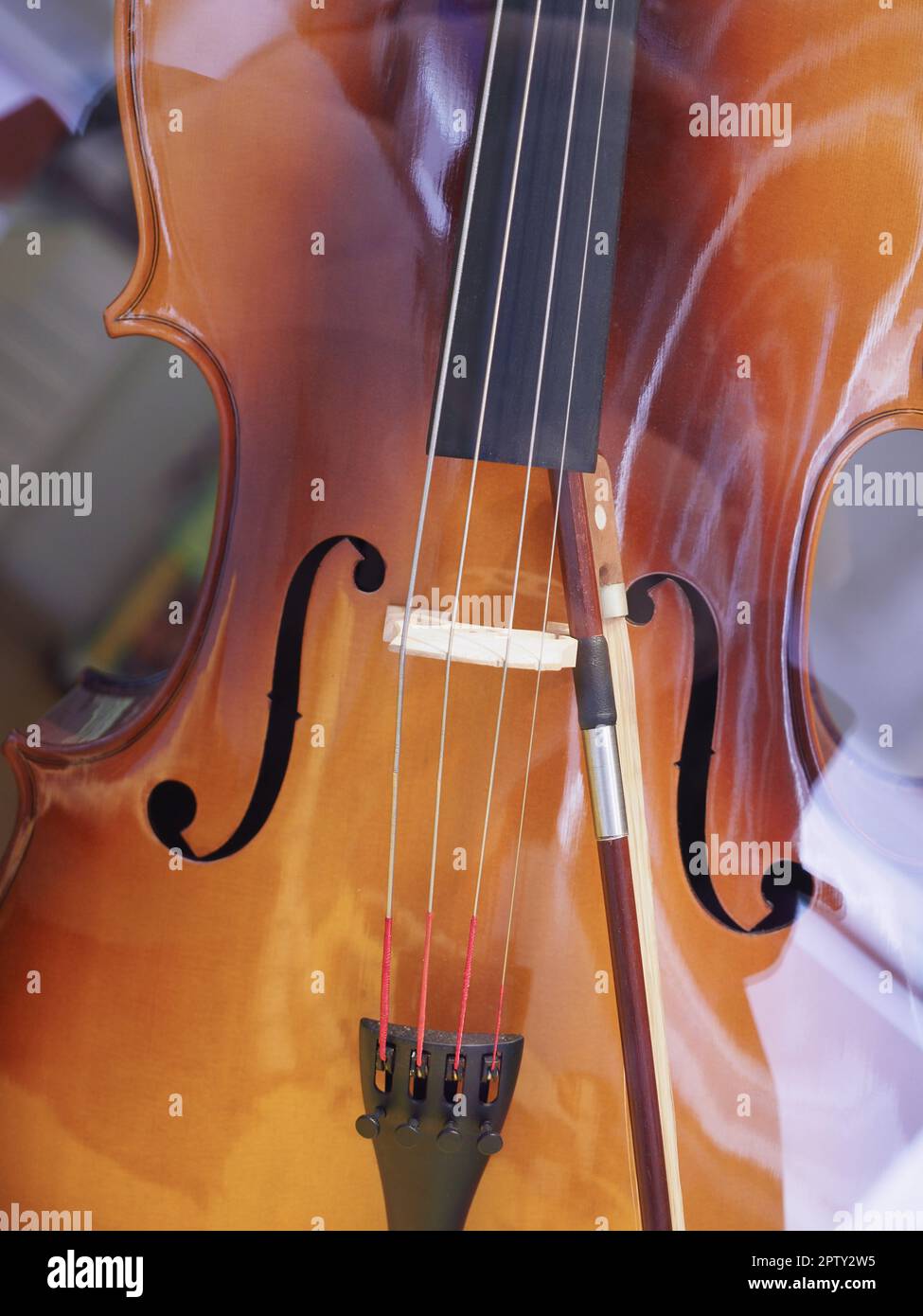 baroque violin string music instrument with bow Stock Photo - Alamy