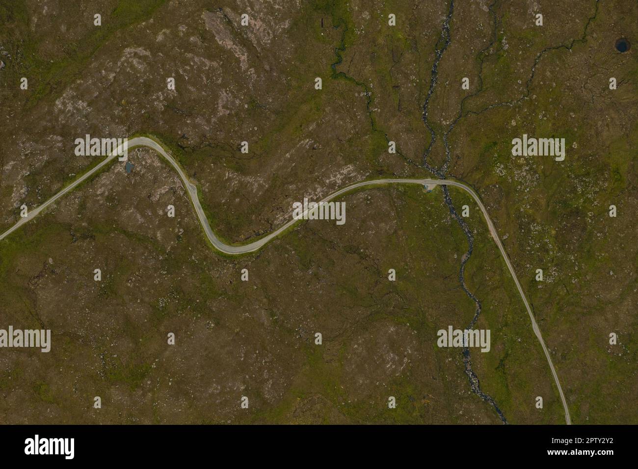 Highway through a desolate landscape in Scotland Stock Photo - Alamy