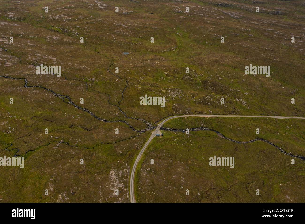 Highway through a desolate landscape in Scotland Stock Photo - Alamy
