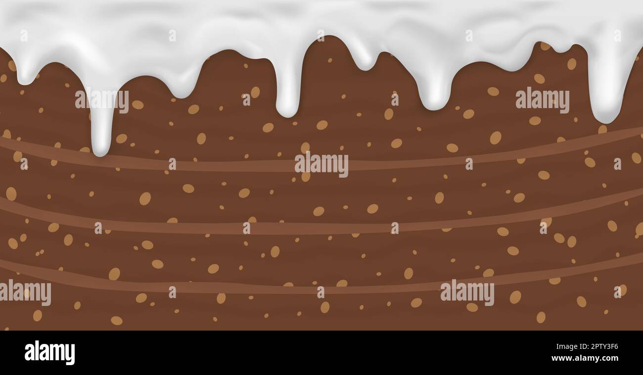 Panoramic background layer cake, food texture - Vector illustration ...