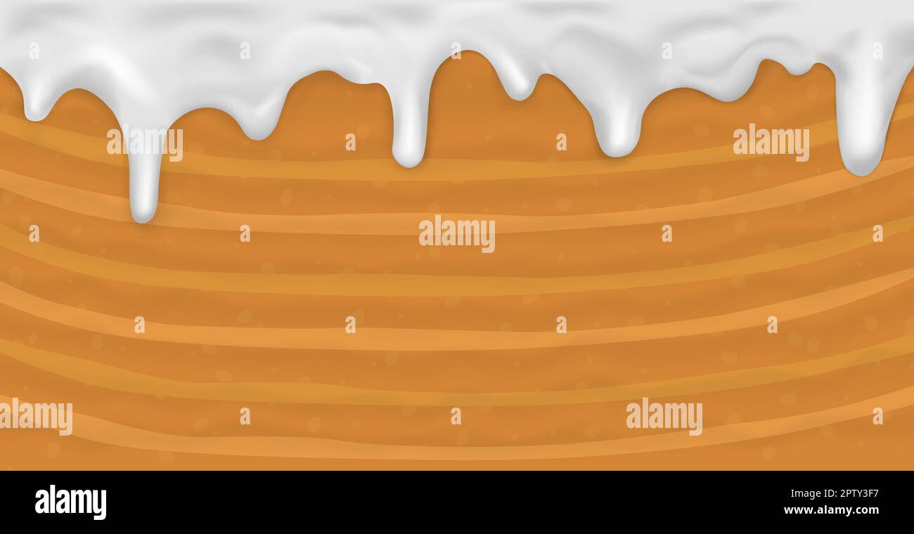 Panoramic background layer cake, food texture - Vector illustration ...