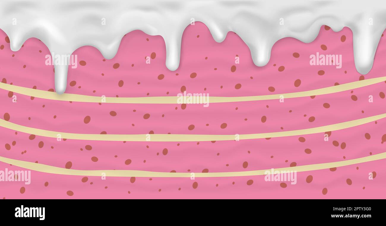 Panoramic background layer cake, food texture - Vector illustration ...