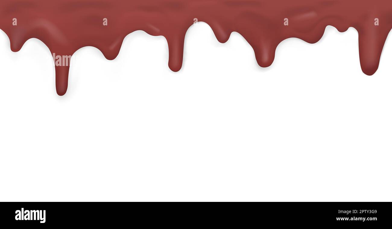 Dark dripping caramel, pattern on white background - Vector ...
