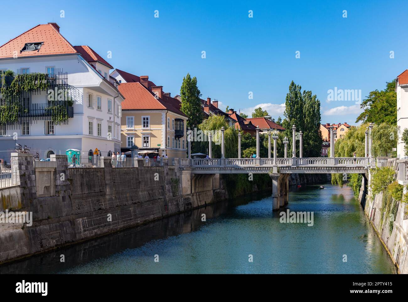 A picture of the Cobblers Bridge as seen from one of the margins of the ...